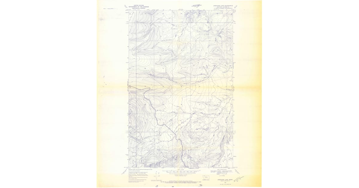 1968 Map of Josephine, Glacier County, MT — High-Res | Pastmaps