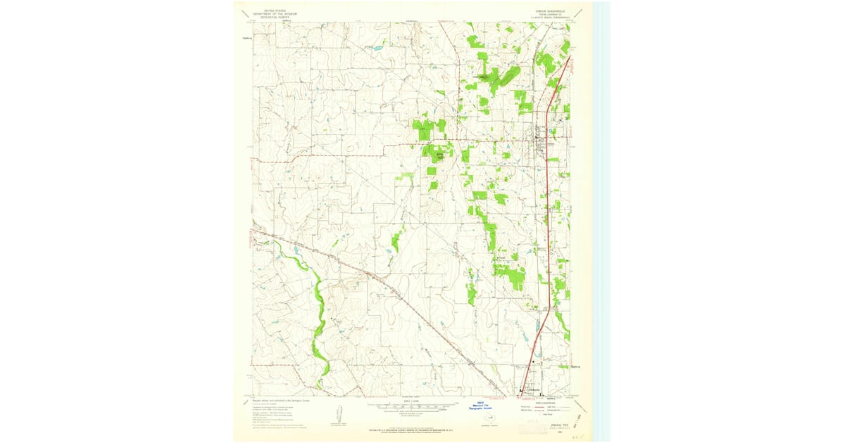 1961 Map of Joshua, TX — High-Res | Pastmaps