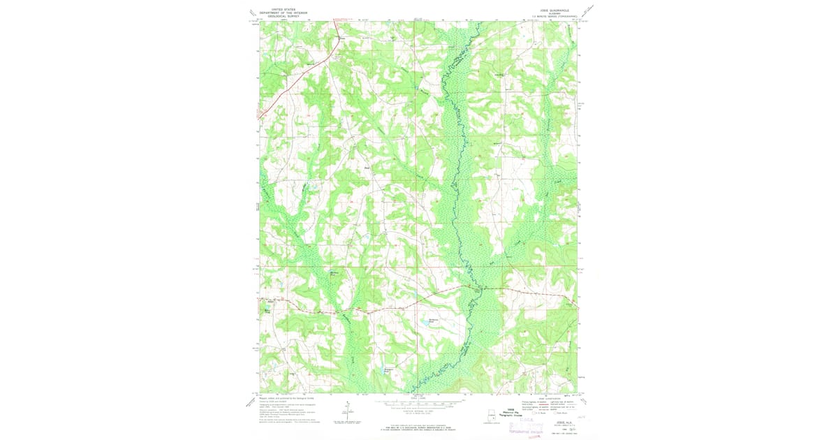 1968 Map of Josie, Pike County, AL — High-Res | Pastmaps