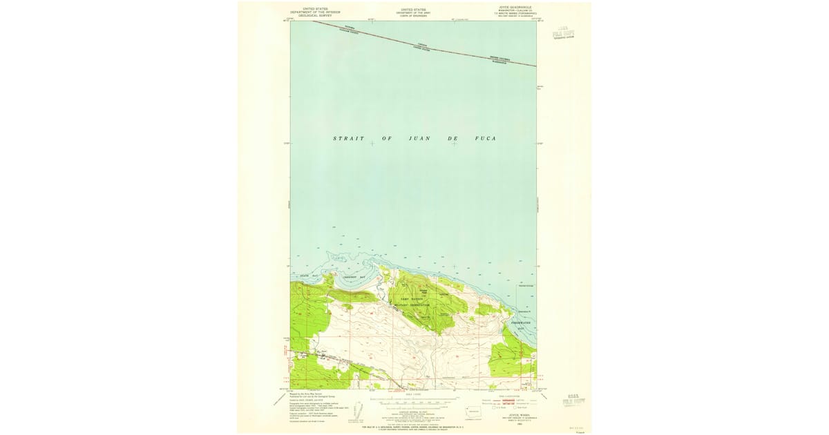 1950 Map of Joyce, Clallam County, WA — High-Res | Pastmaps