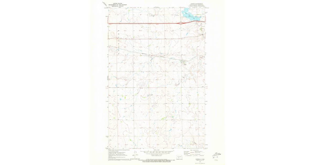 1970 Map of Judson, Morton County, ND — High-Res | Pastmaps