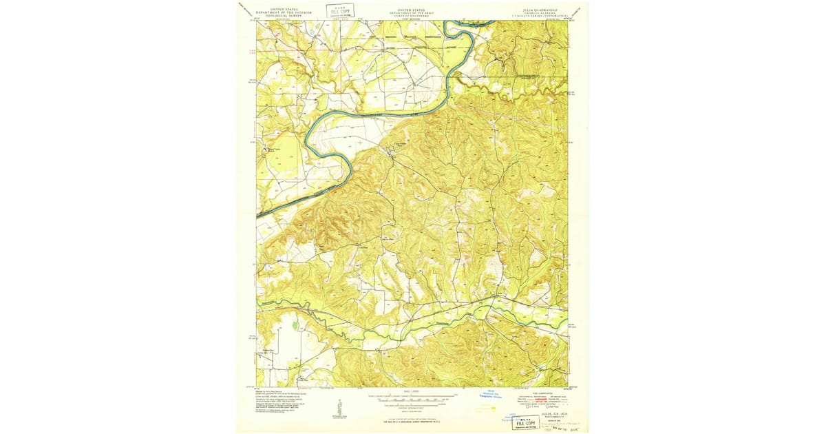 1949 Map of Julia, Stewart County, GA — High-Res | Pastmaps