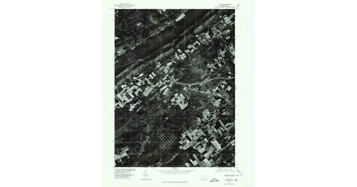 1977 Map of Julian, PA — High-Res | Pastmaps