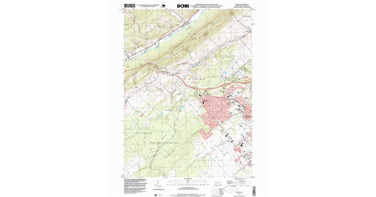 1994 Map of Julian, PA — High-Res | Pastmaps