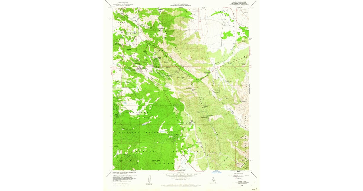 1960 Map of Julian, CA — High-Res | Pastmaps