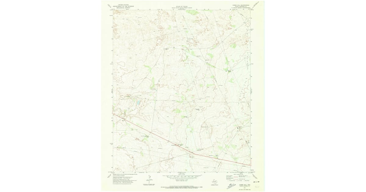 1971 Map of Jumbo Hill, Andrews County, TX — High-Res | Pastmaps