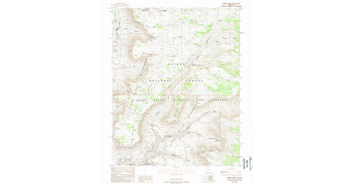 1988 Map of Jumpup Point, Coconino County, AZ — High-Res | Pastmaps