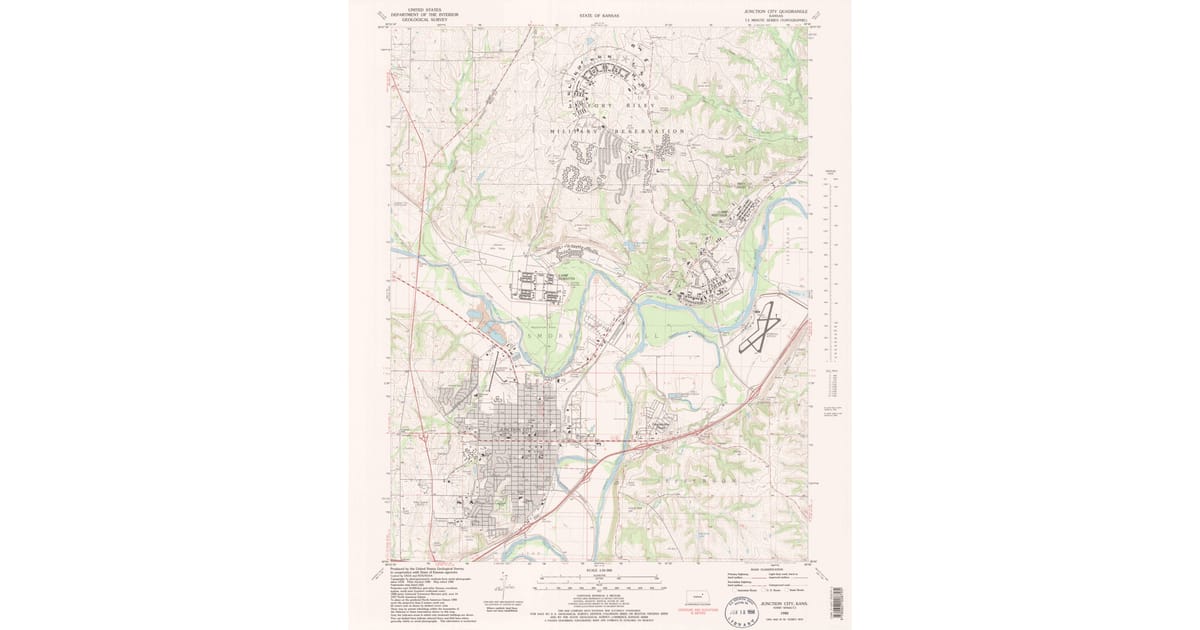 1982 Map of Junction City, KS — High-Res | Pastmaps