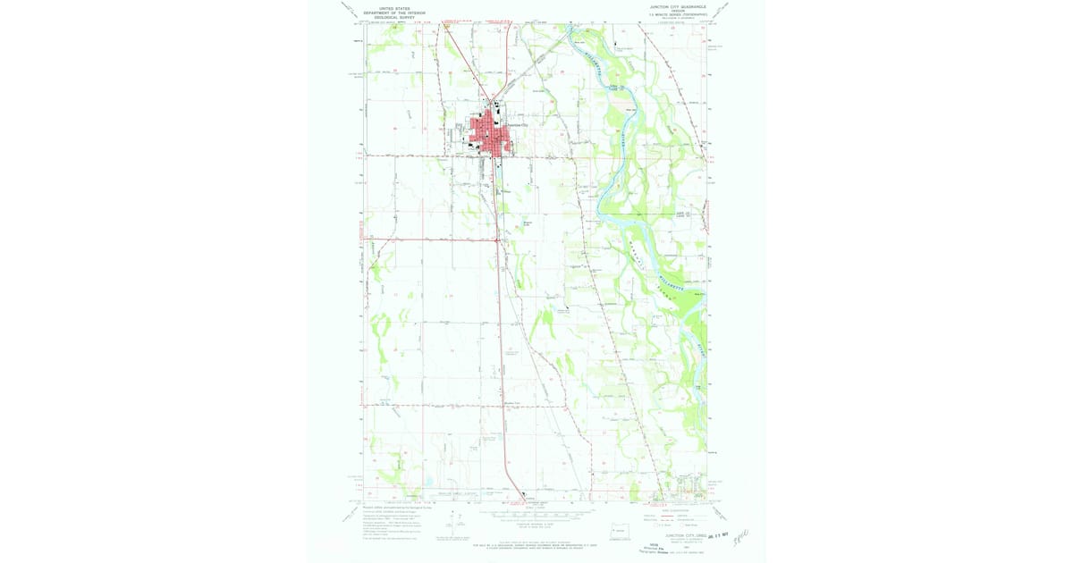 1967 Map of Junction City, OR — High-Res | Pastmaps