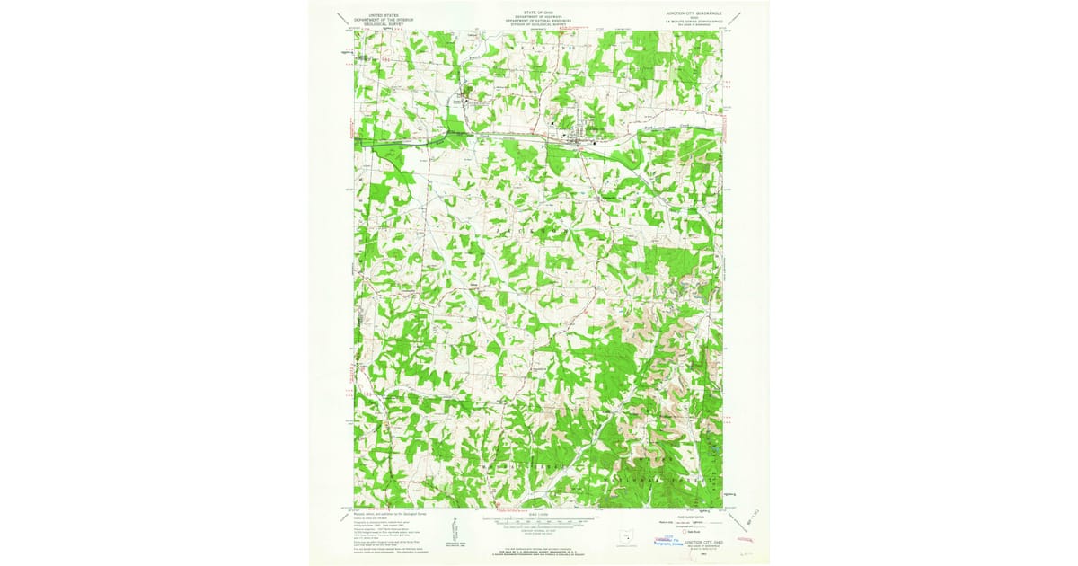 1961 Map of Junction City, OH — High-Res | Pastmaps