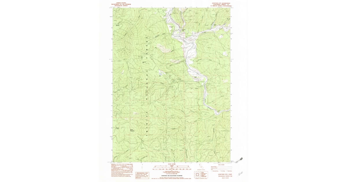 1982 Map of Junction City, CA — High-Res | Pastmaps
