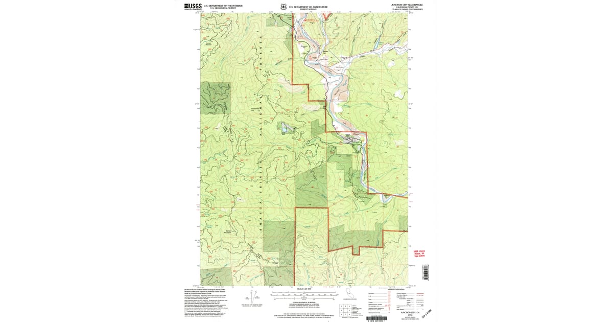 1998 Map of Junction City, CA — High-Res | Pastmaps