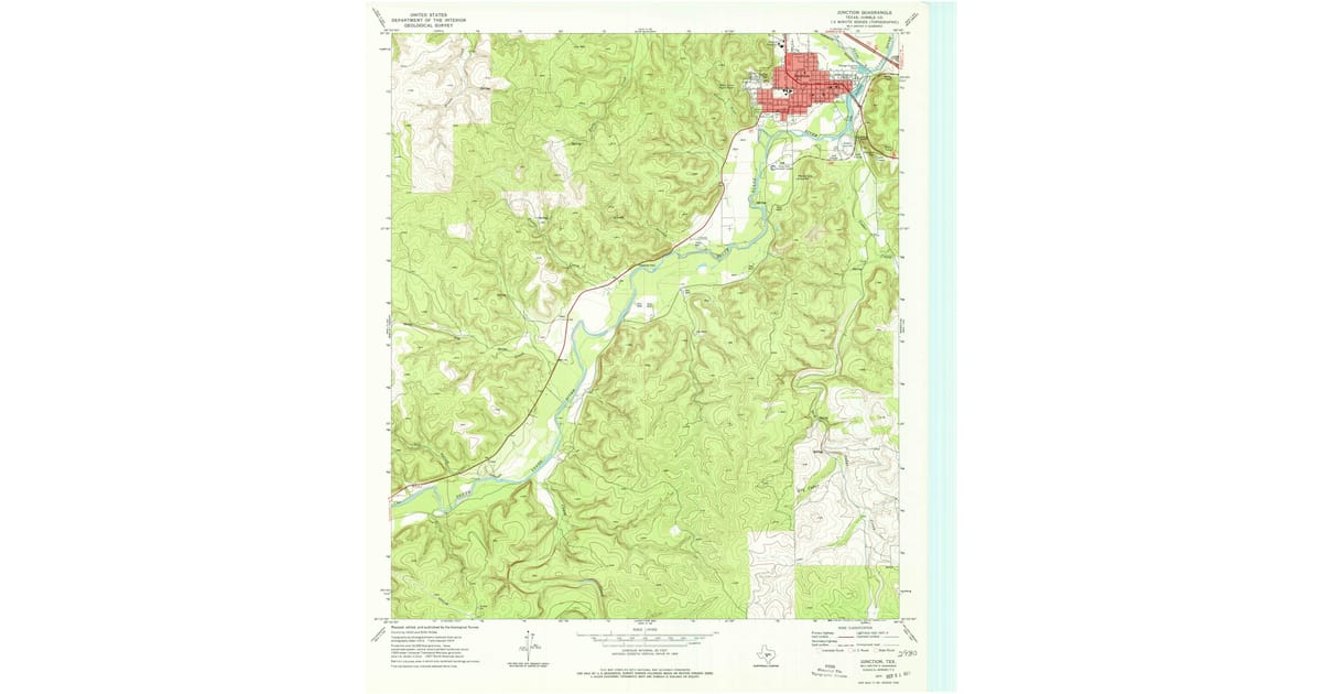 1974 Map of Junction, TX — High-Res | Pastmaps