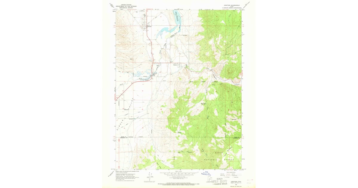 1966 Map of Junction, UT — High-Res | Pastmaps
