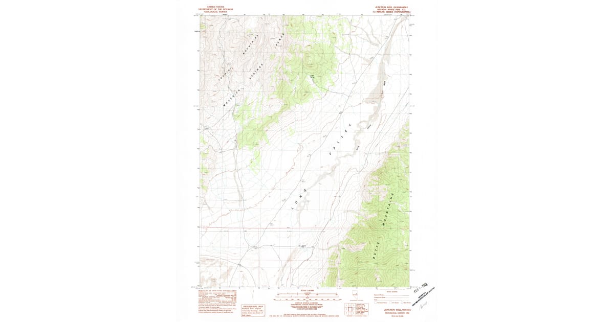 1982 Map of Junction Well, White Pine County, NV — High-Res | Pastmaps