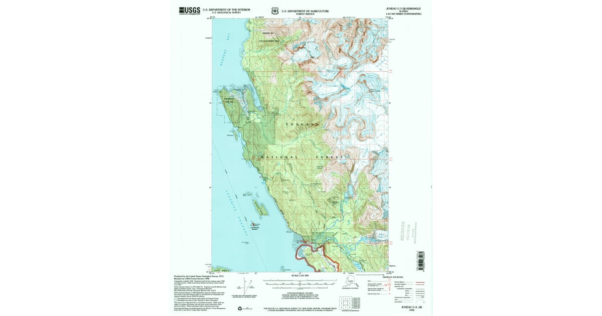1996 Map of Juneau C-3, Juneau Borough, AK — High-Res | Pastmaps