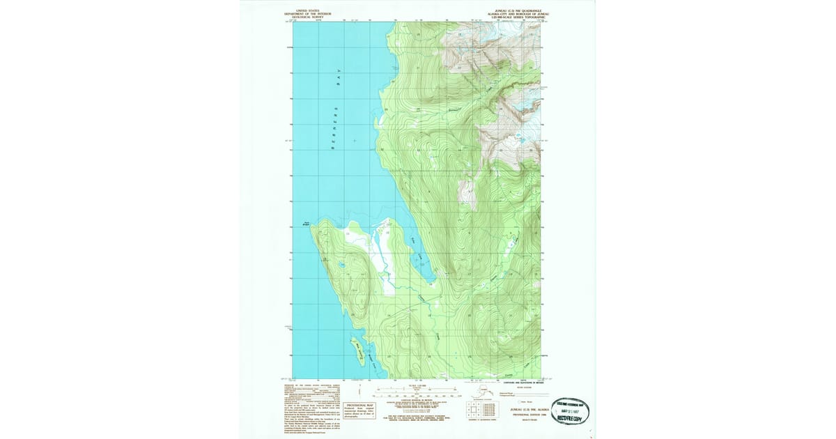 1986 Map of Juneau C-3 NW, Juneau Borough, AK — High-Res | Pastmaps