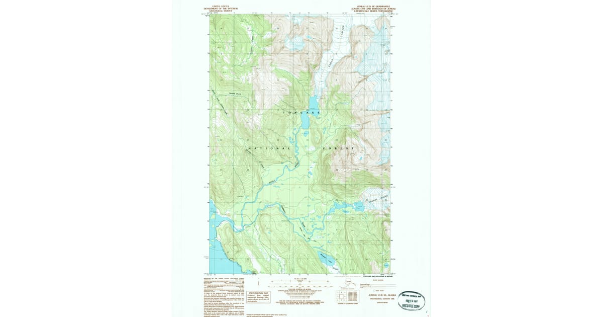 1986 Map of Juneau C-3 SE, Juneau Borough, AK — High-Res | Pastmaps