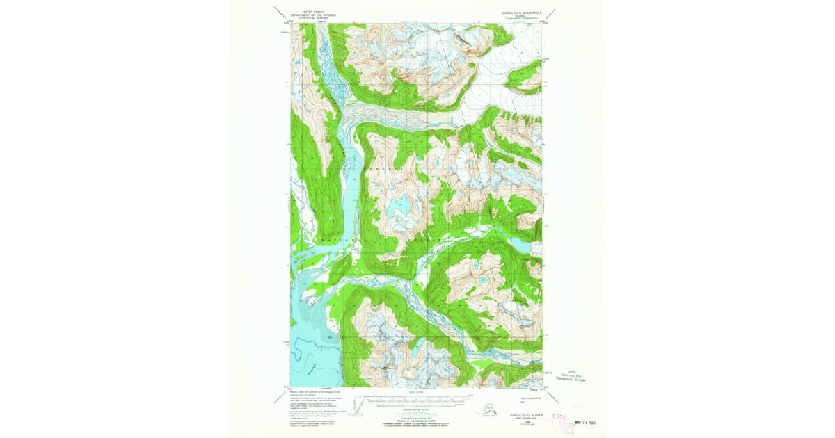 1948 Map of Juneau D-3, Juneau Borough, AK — High-Res | Pastmaps
