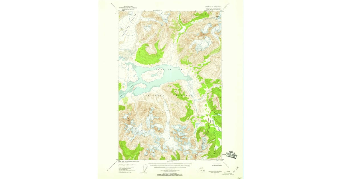 1949 Map of Juneau D-6, Hoonah-Angoon Borough, AK — High-Res | Pastmaps