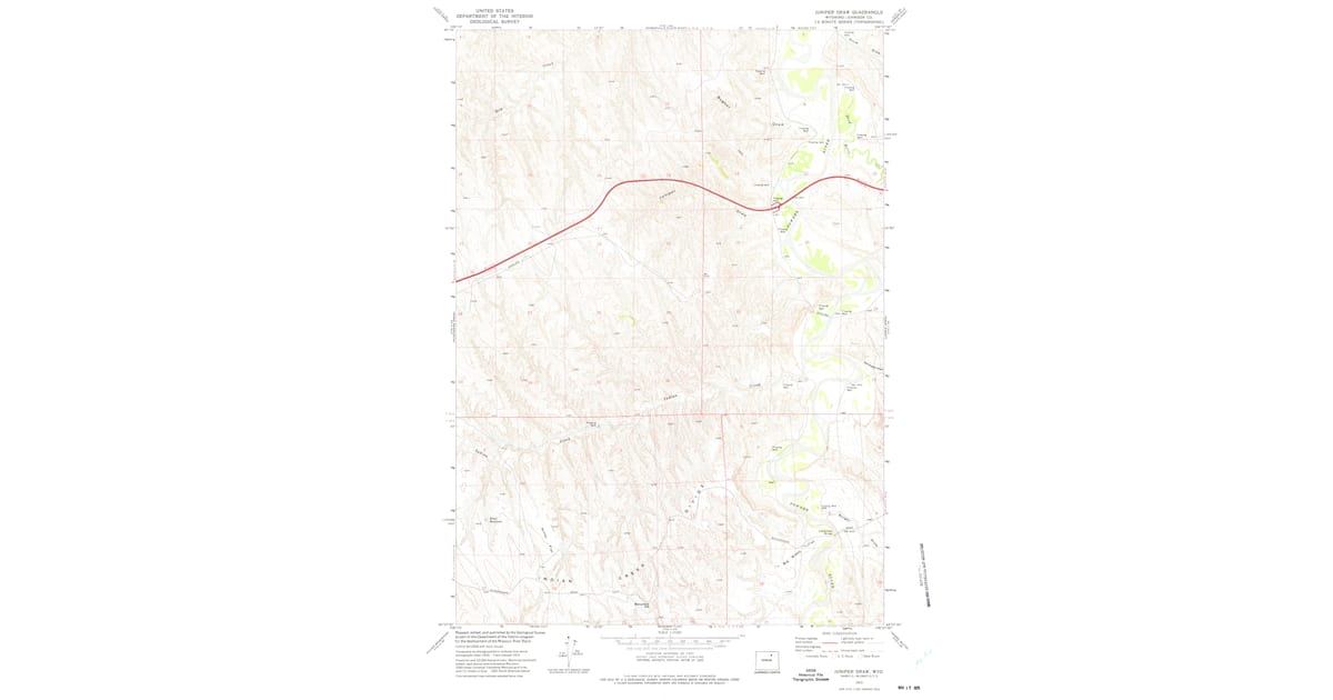 1972 Map of Juniper Draw, Johnson County, WY — High-Res | Pastmaps
