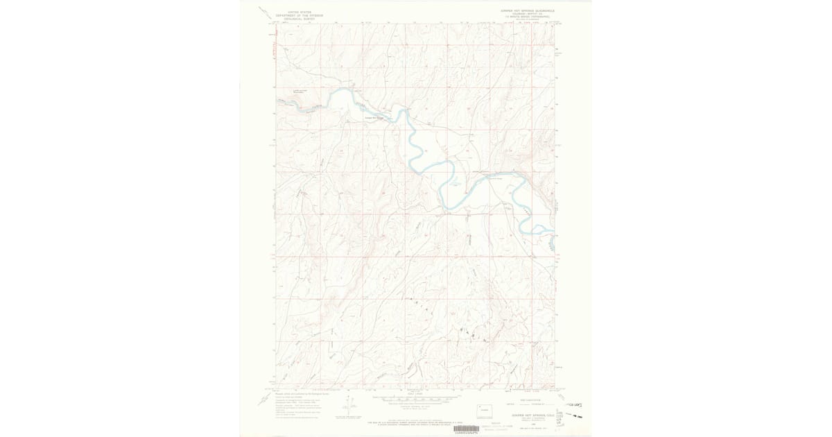 1966 Map of Juniper Hot Springs, Moffat County, CO — High-Res | Pastmaps