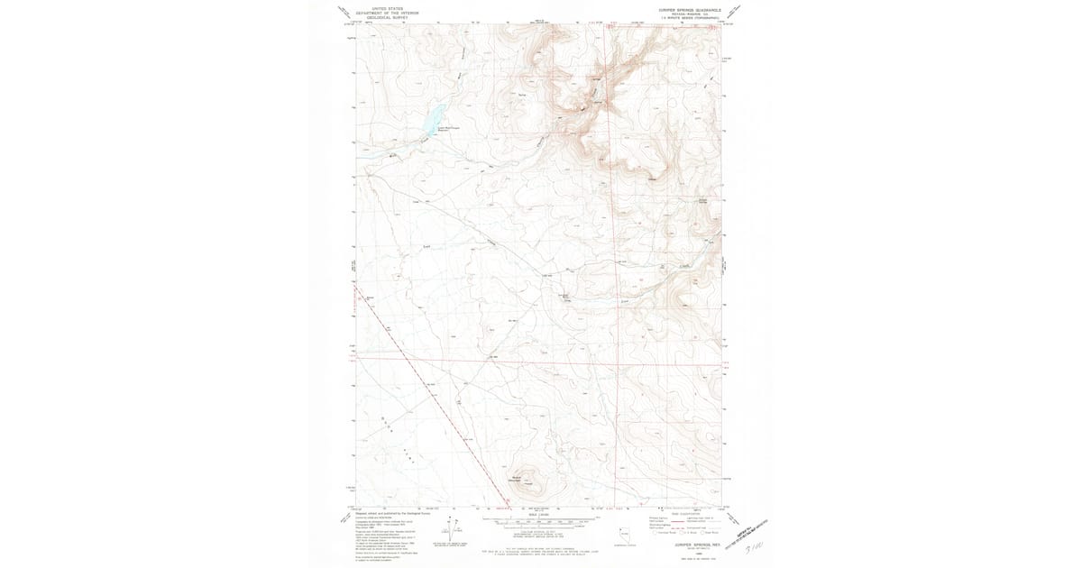 1980 Map of Juniper Springs, Washoe County, NV — High-Res | Pastmaps