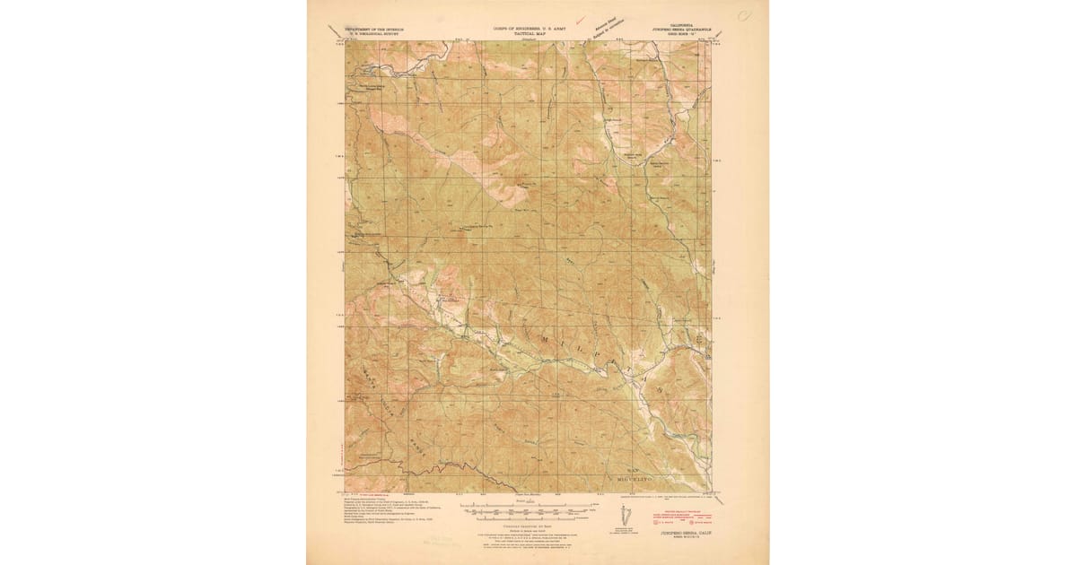 1941 Map of Junipero Serra, Monterey County, CA — High-Res | Pastmaps