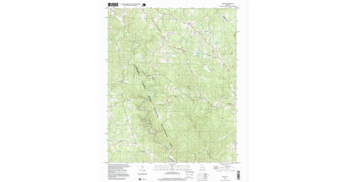 1997 Map of Juno, Dawson County, GA — High-Res | Pastmaps