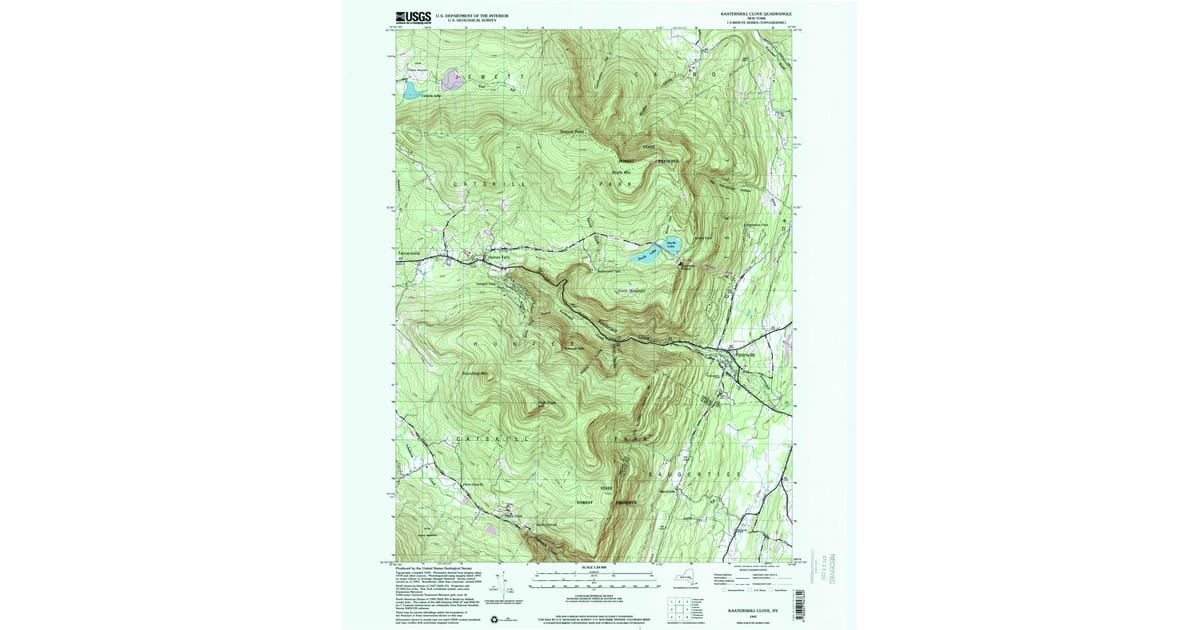 1997 Map of Kaaterskill Clove, Greene County, NY — High-Res | Pastmaps