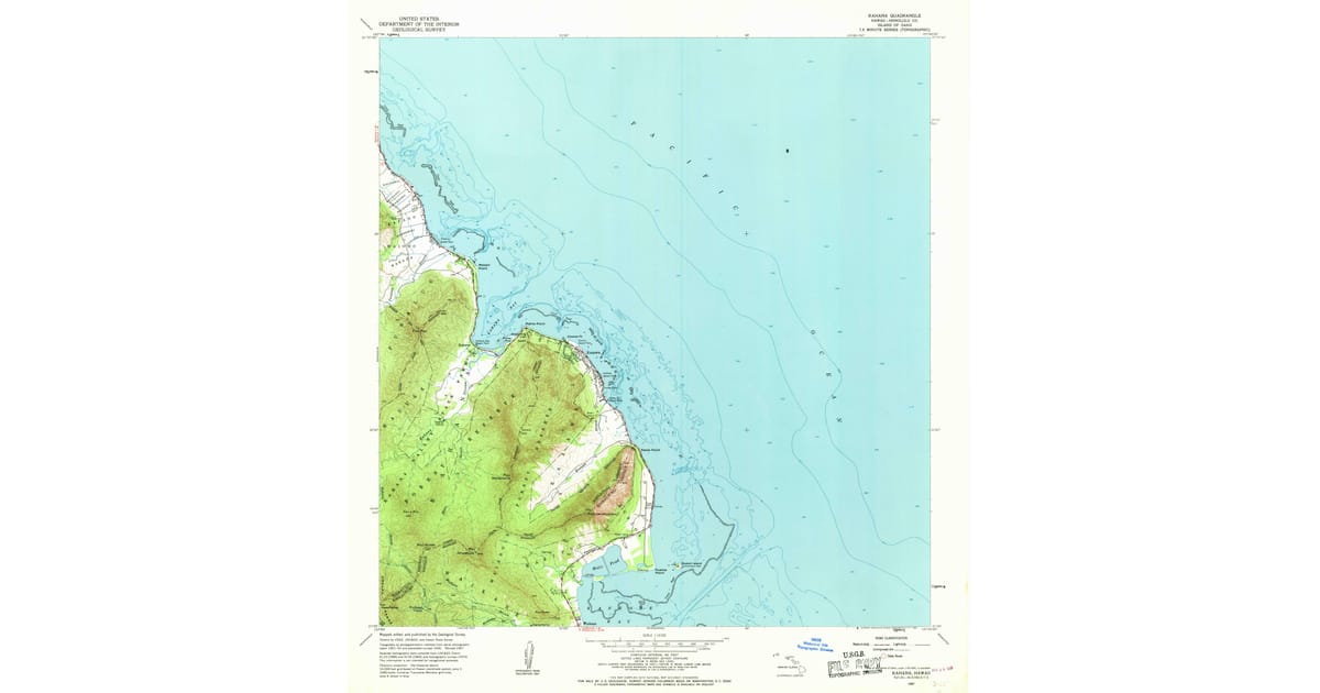 1967 Map of Kahana, Honolulu County, HI — High-Res | Pastmaps
