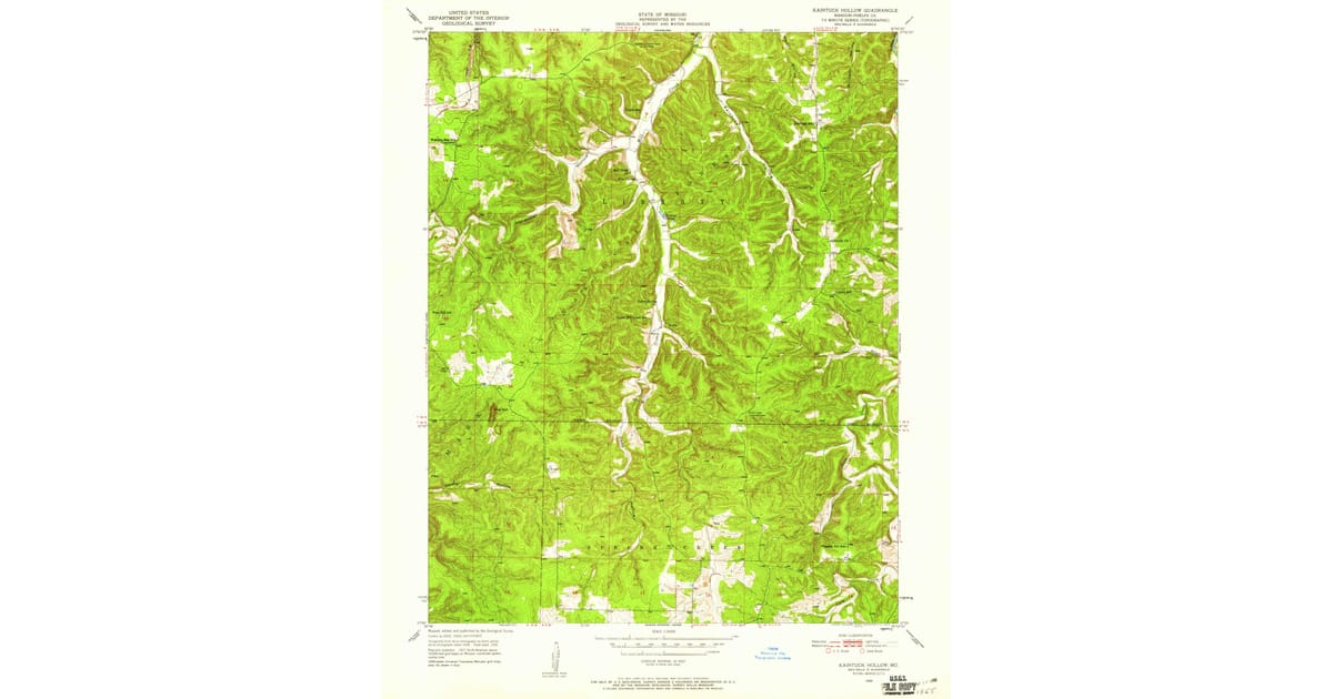 1950 Map of Kaintuck Hollow, Phelps County, MO — High-Res | Pastmaps