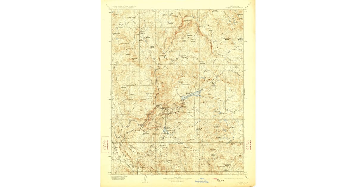 1904 Map of Kaiser, Fresno County, CA — High-Res, 1923 Print | Pastmaps