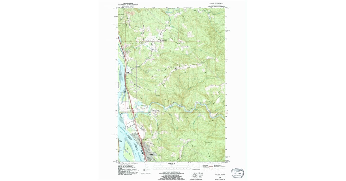 1990s Maps of Rose Valley, WA | Pastmaps