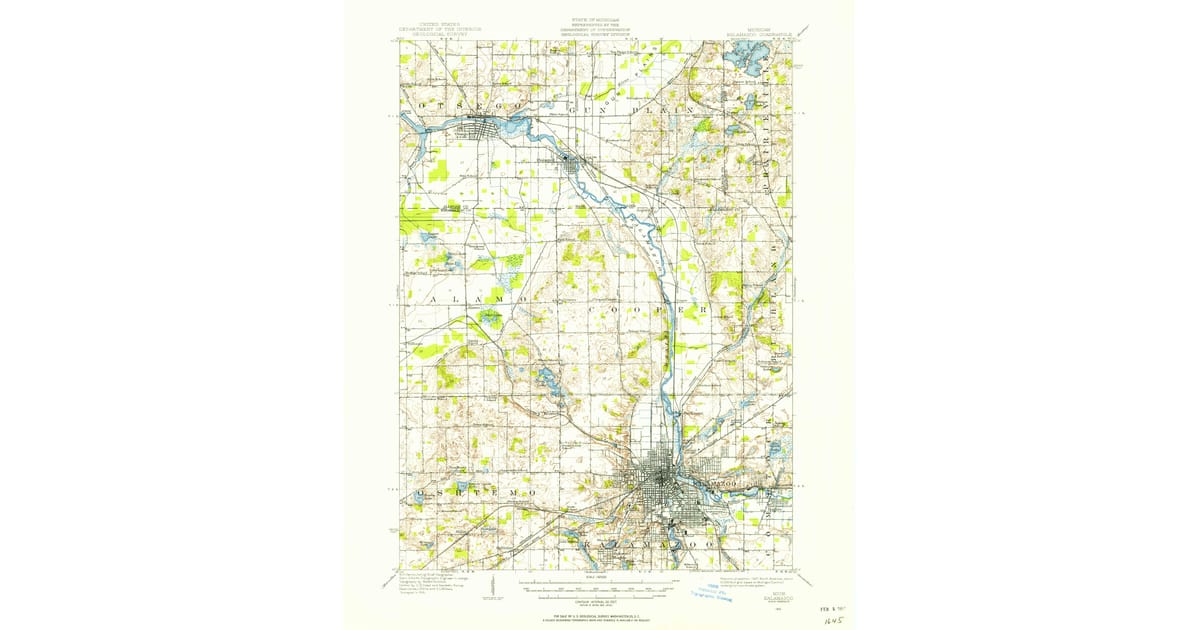 Old Maps of Plainwell, MI for Genealogy | Pastmaps