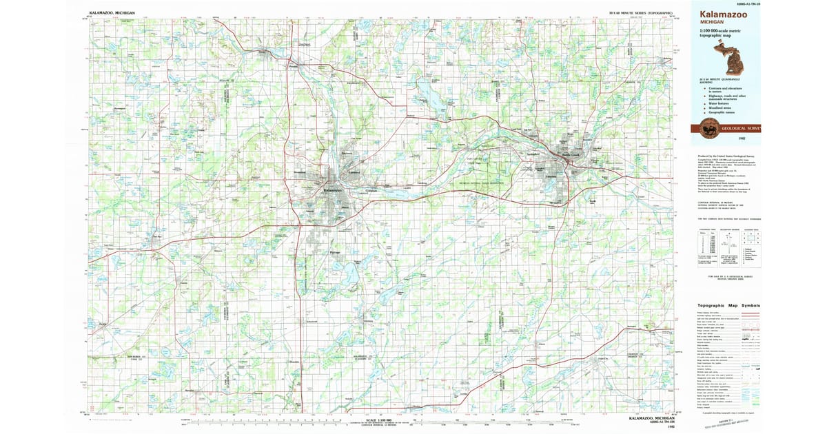 1980s Maps of Parchment, MI | Pastmaps