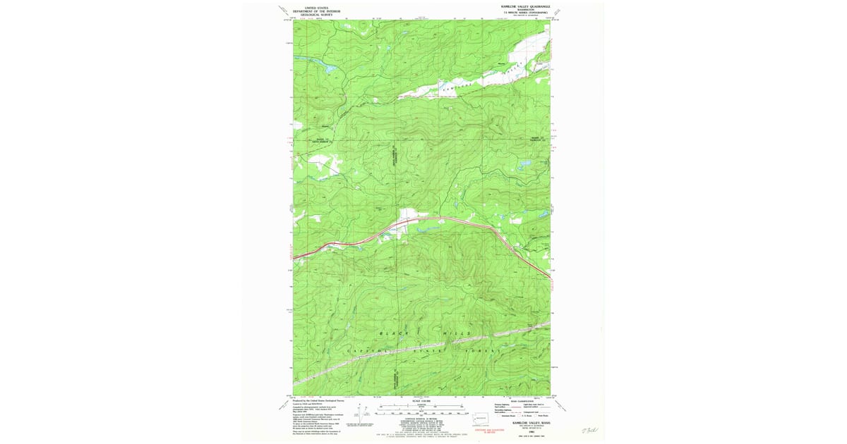 1981 Map of Kamilche Valley, Thurston County, WA — High-Res | Pastmaps