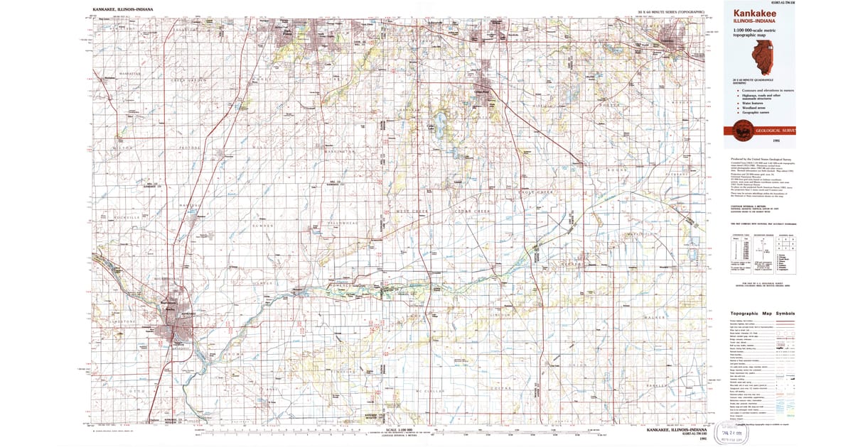 1990s Maps of Ward, IL | Pastmaps
