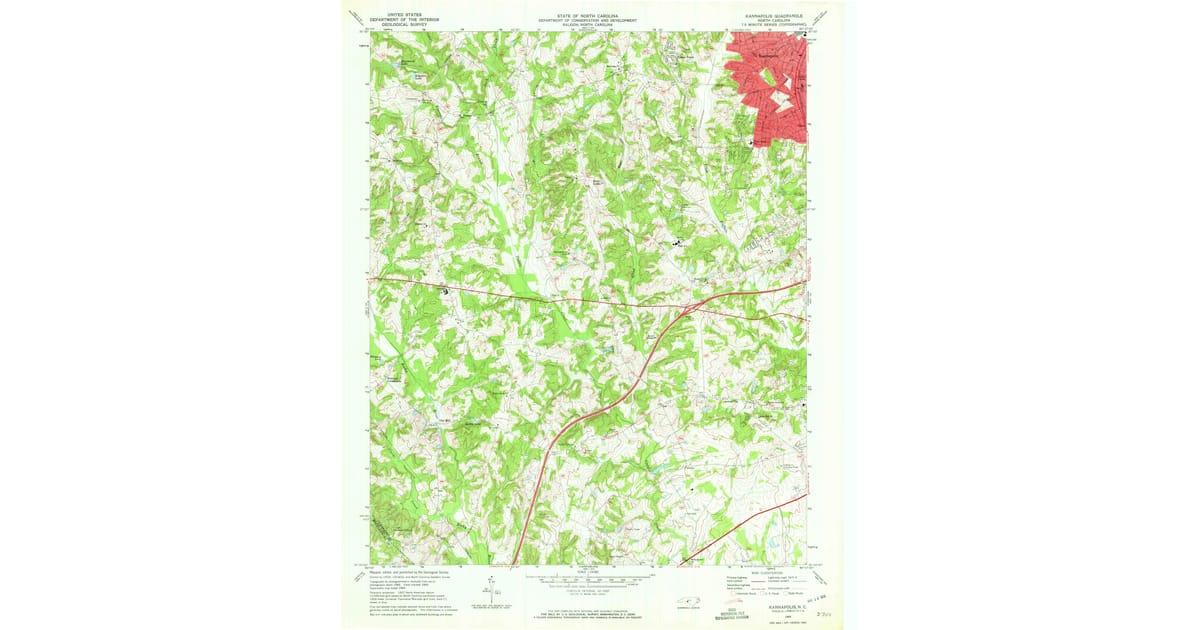 1969 Map of Kannapolis, NC — High-Res | Pastmaps