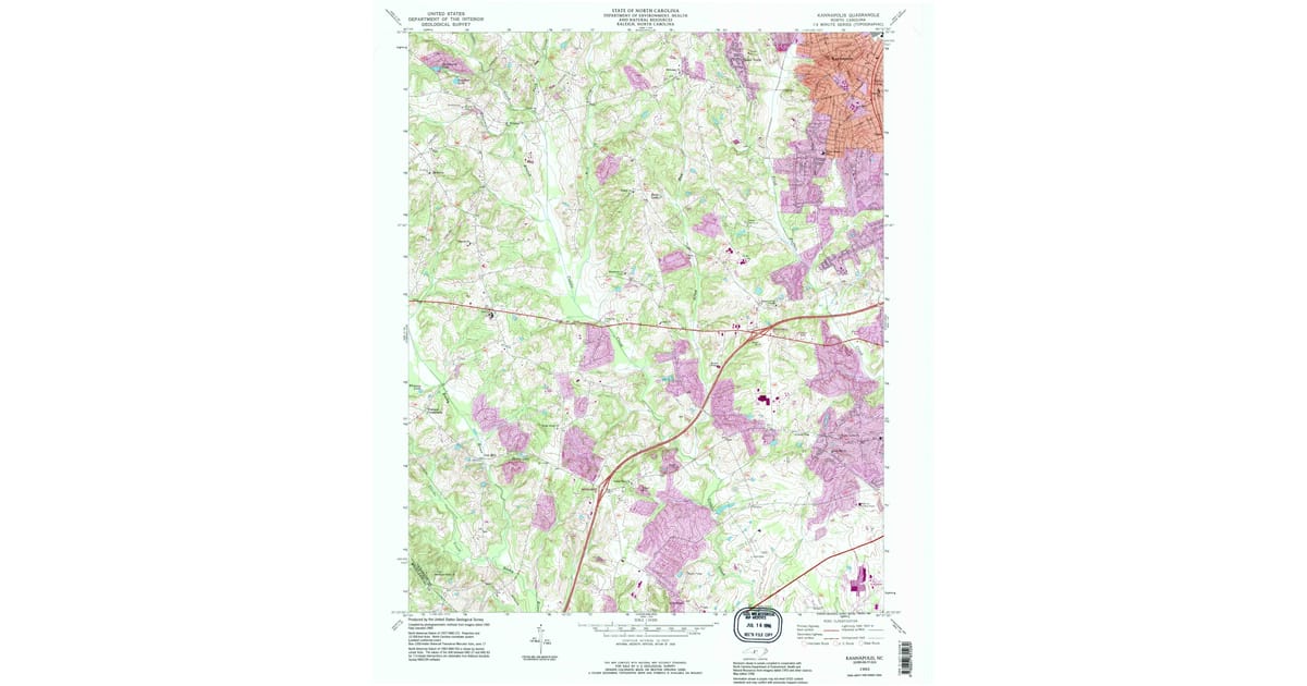 1990s Maps of Neighborhood, Cabarrus County | Pastmaps