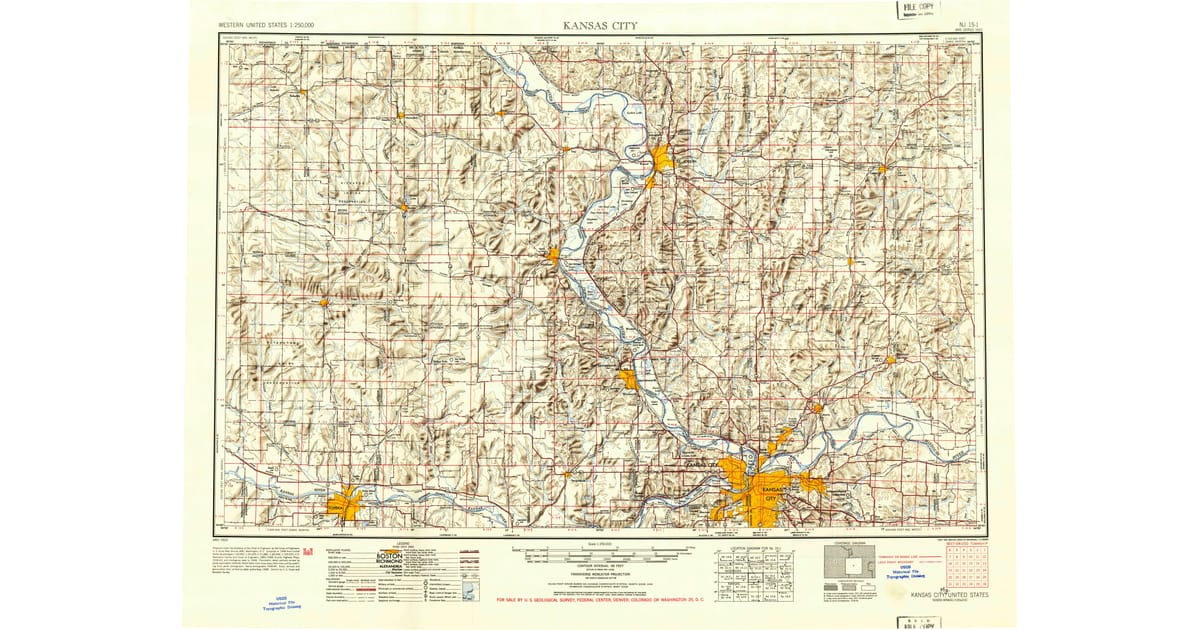 1954 Map of Kansas City, KS — High-Res | Pastmaps
