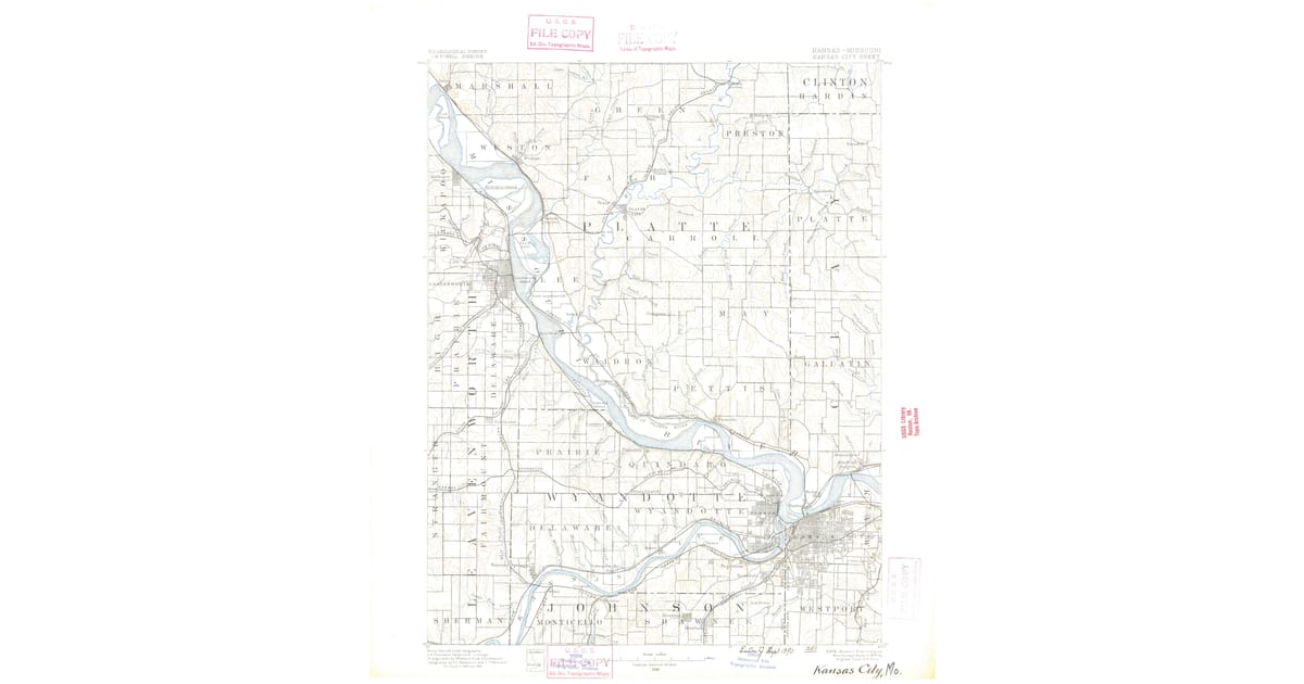Old Maps of Wolcott, Kansas City for Hiking & Exploration | Pastmaps