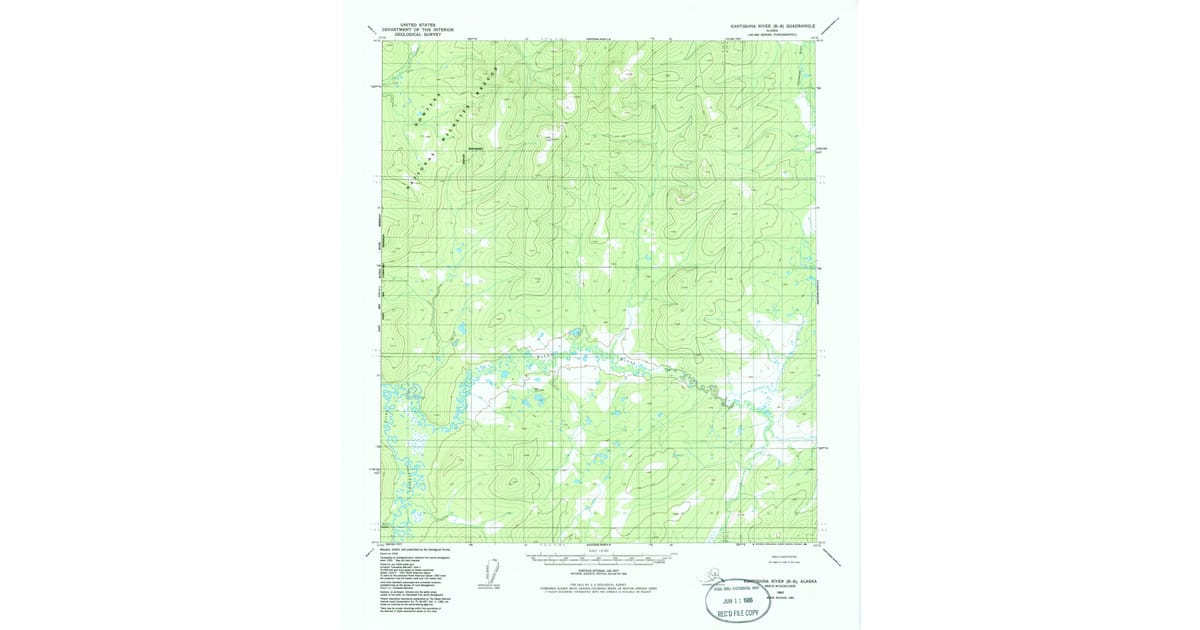 1952 Map of Kantishna River B-6, Yukon-Koyukuk Borough, AK — High-Res ...
