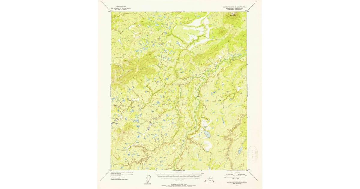 1954 Map of Kantishna River C-3, Yukon-Koyukuk Borough, AK — High-Res ...