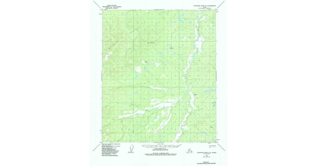 1952 Map of Kantishna River C-4, Yukon-Koyukuk Borough, AK — High-Res ...