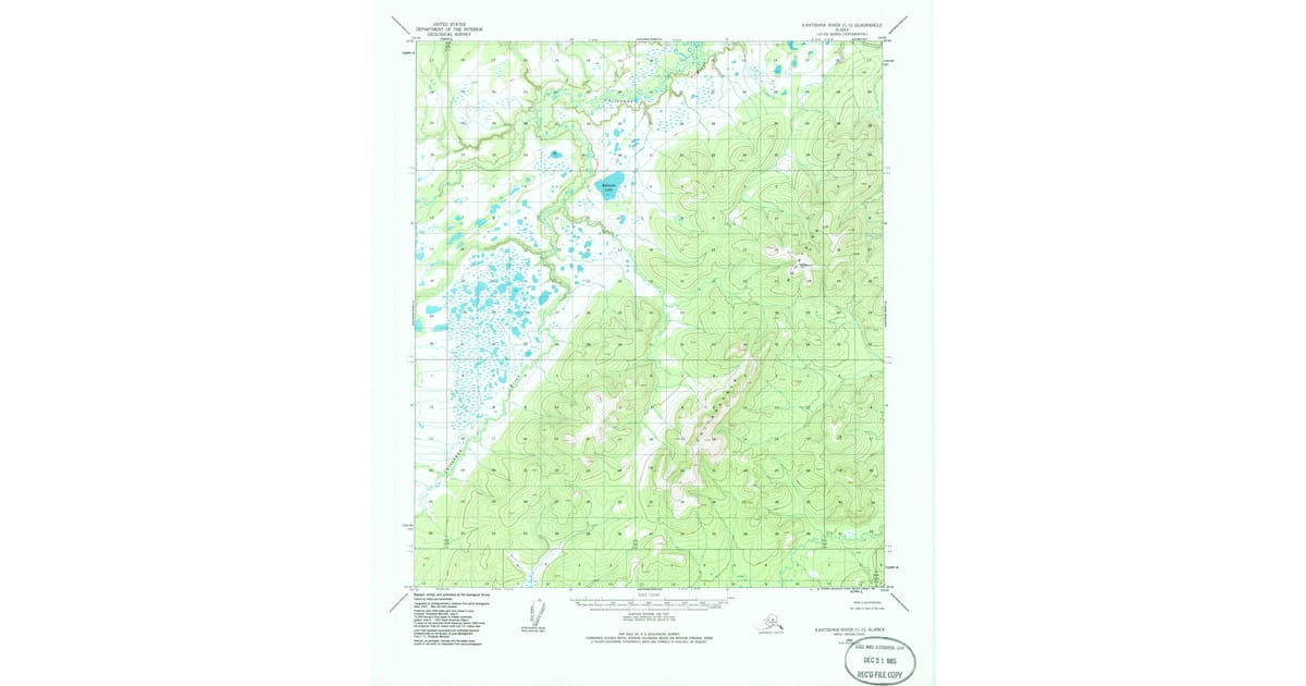 1952 Map of Kantishna River C-5, Yukon-Koyukuk Borough, AK — High-Res ...