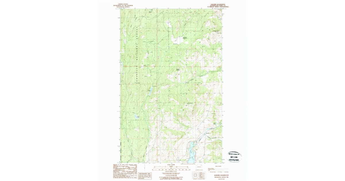1988 Map of Karamin, Ferry County, WA — High-Res | Pastmaps