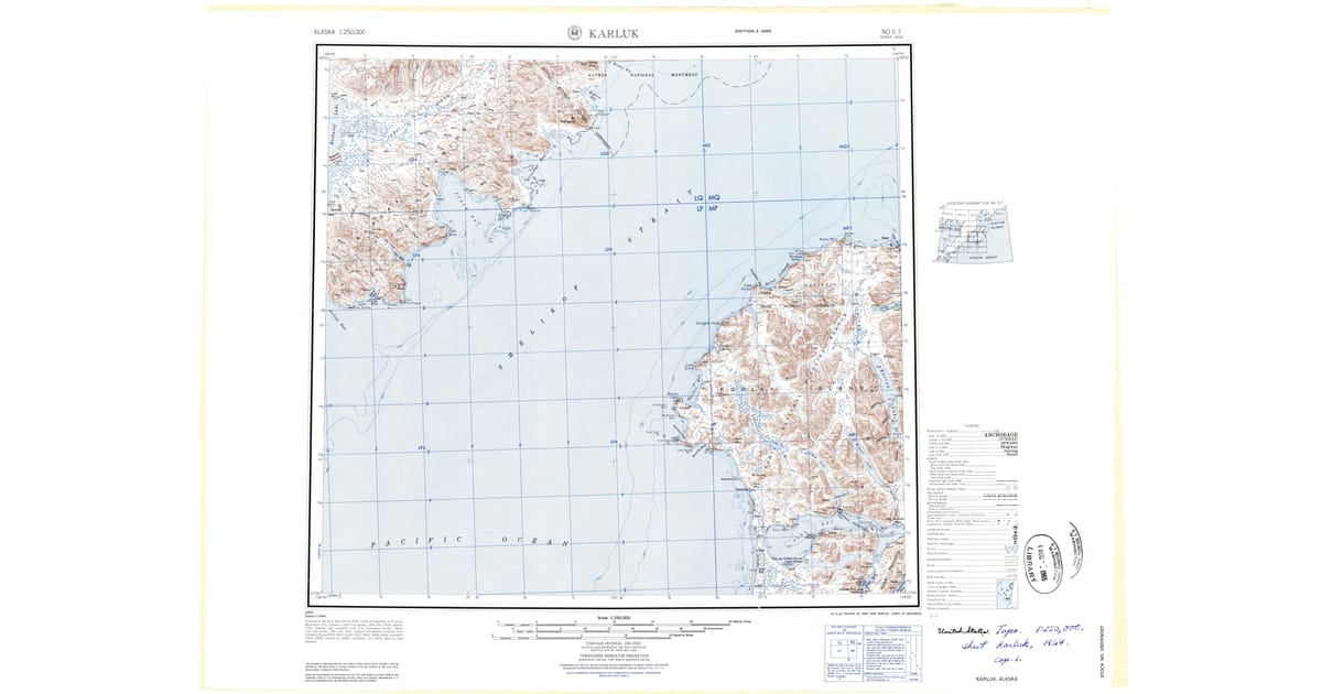 1964 Map of Karluk, AK — High-Res | Pastmaps