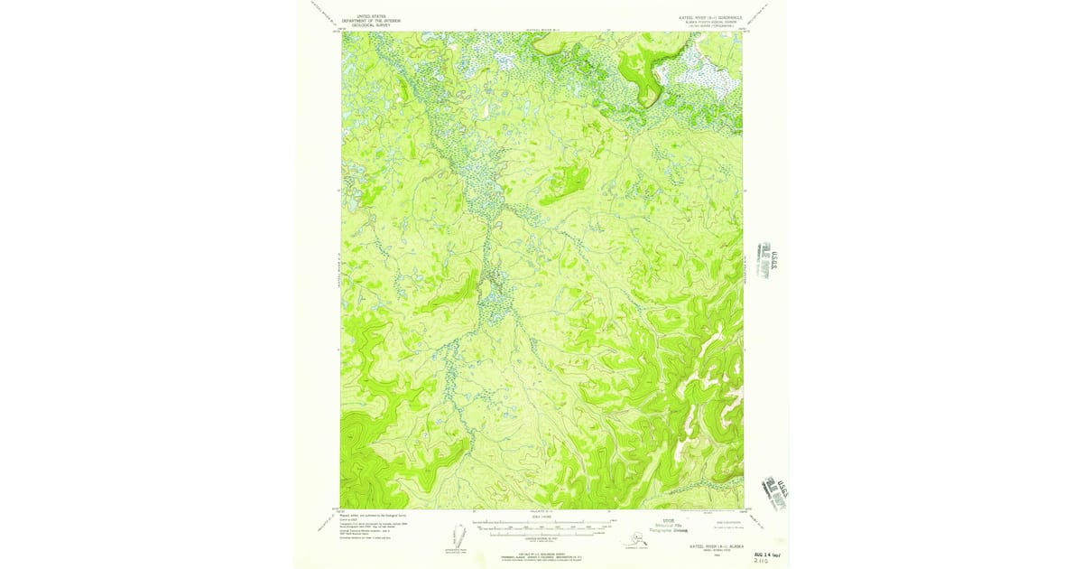 1952 Map of Kateel River A-1, Yukon-Koyukuk Borough, AK — High-Res ...