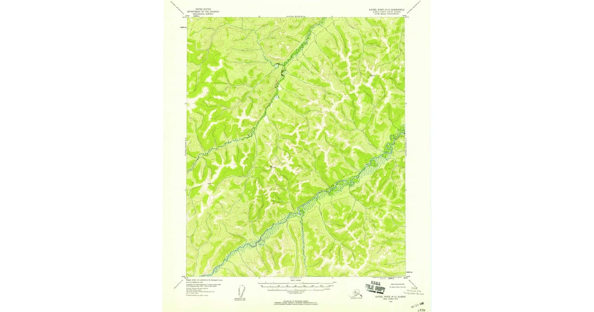 1952 Map of Kateel River A-5, Yukon-Koyukuk Borough, AK — High-Res ...